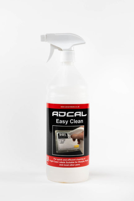 Flight Case Label Cleaner Fluid | Greener & Safer | Adcal Labels